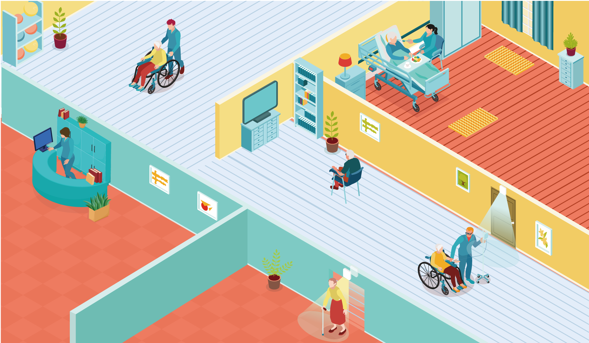 Anti-Wandering System - eCare fall down detection sensor system